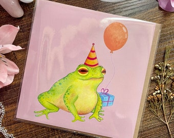 Toad Birthday Greeting Card - Etsy