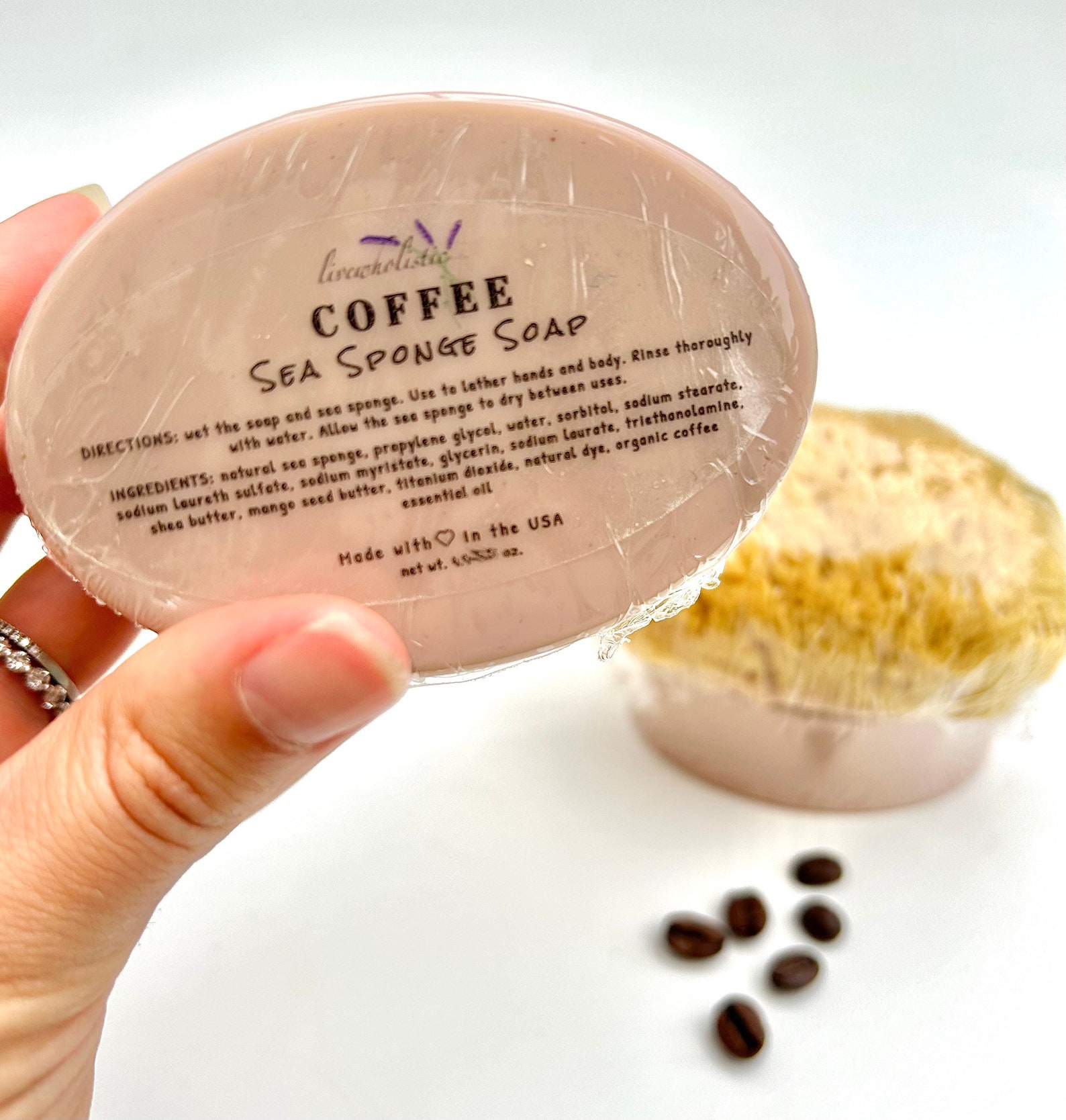 Coffee | Sea Sponge Soap | Natural Sea Sponge | Essential Oils ...