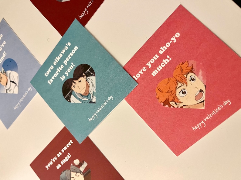 Anime Valentines Day Card Set Haikyuu Anime Card Set Anime Photocards ...