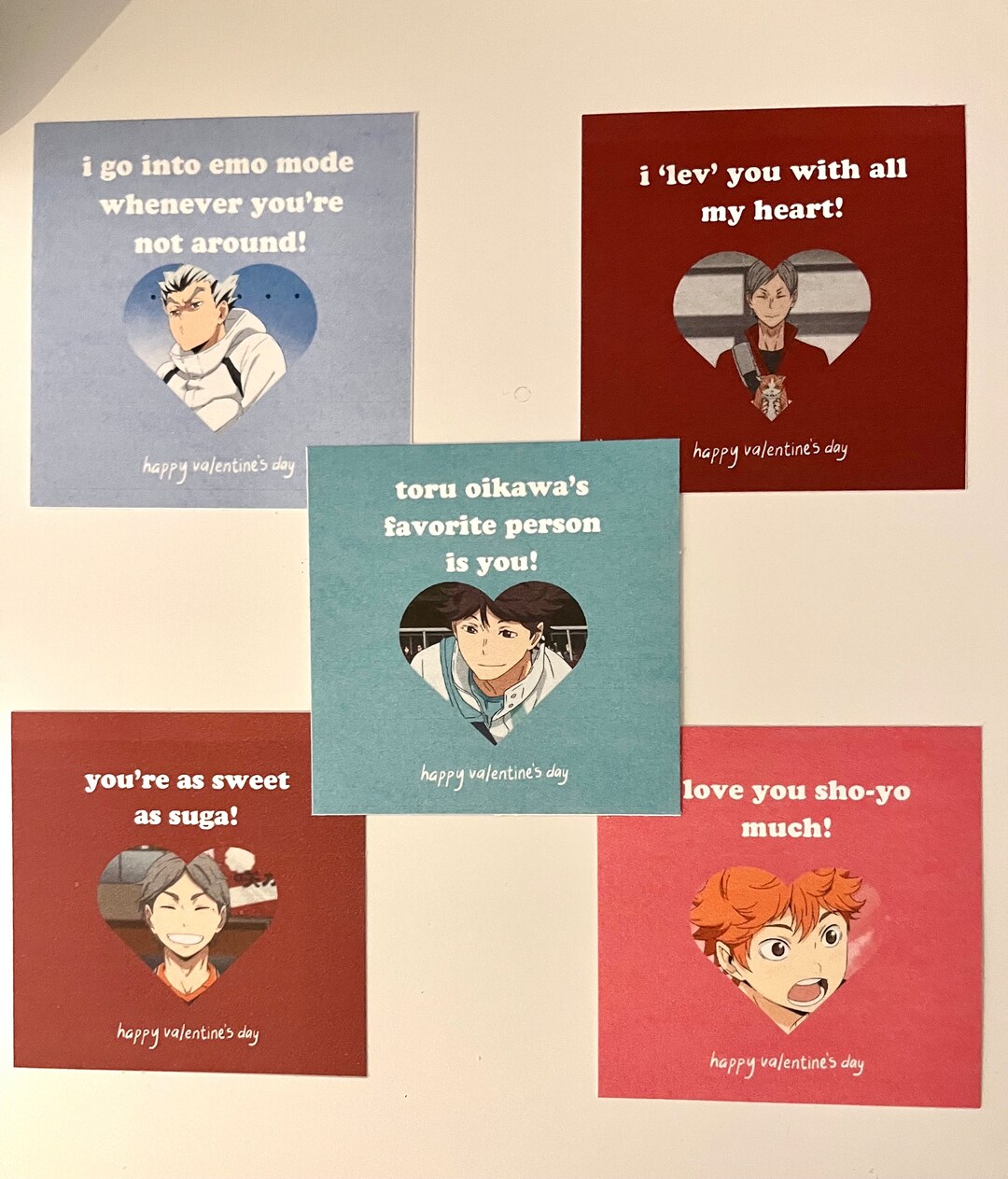 Anime Valentines Day Card Set Haikyuu Anime Card Set Anime Photocards ...