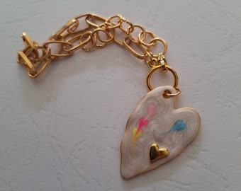 Gold Plated Heart Bracelet for Woman Dainty Gold Bracelet Chain ...