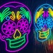 Calavera Led Neon Sign, Wall Decor, Wall Sign, Neon Lights, Mexican ...