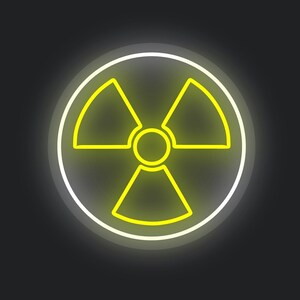 Radiation Neon Sign, LED Light With Radiation Warning Symbol, Neon LED ...