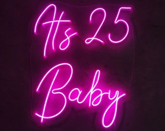 Neon 25th Birthday - Etsy