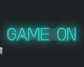 Game on LED Neon Sign Play on Neon Bedroom Neon Sign Led - Etsy