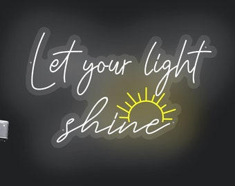Let Your Light Shine Neon Sign,home Prayer Room Neon,religious ...