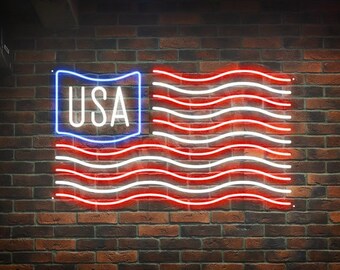 Light up Flag Sign - Etsy