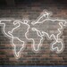 Travel Map World Map LED Neon Sign Wall Decor Wall Sign - Etsy