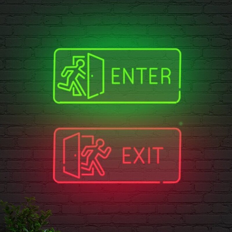 Exit Sign - Etsy UK