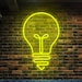 Light Bulb LED Neon Sign, Wall Decor, Wall Sign, Neon Lights - Etsy