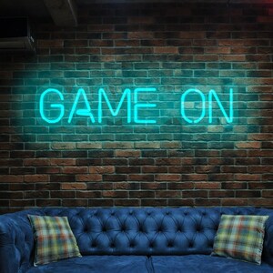 Game on LED Neon Sign Play on Neon Bedroom Neon Sign Led - Etsy