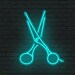 Barber Shop Scissors Neon Sign Hair Beauty Salon Unique Wall - Etsy