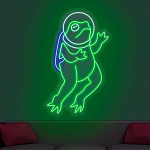 Crazy Frog Frog Astronaut LED Neon Sign Custom Neon Neon | Etsy