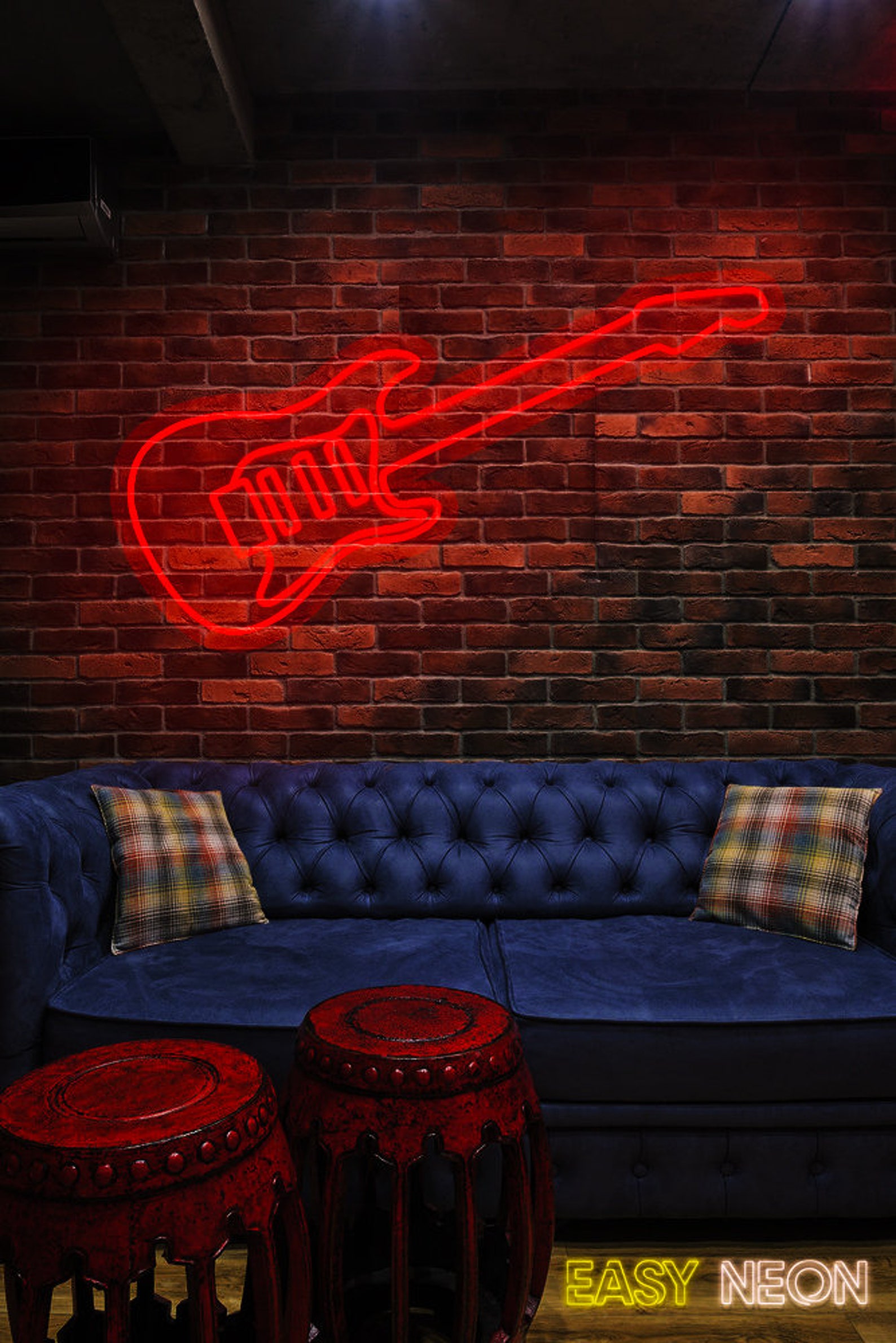 Guitar Neon Sign Electric Guitar Guitar Gifts Bedroom Neon - Etsy