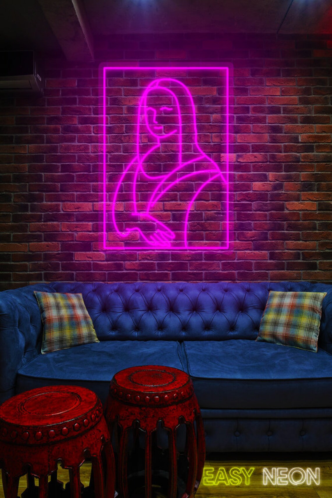 Mona Lisa LED Neon Sign Da Vinci Gioconda Portrait Neon - Etsy