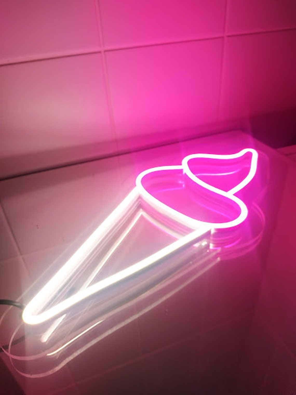 Wall Neon Ice Cream Neon Light LED Ice Cream Summer Ice | Etsy