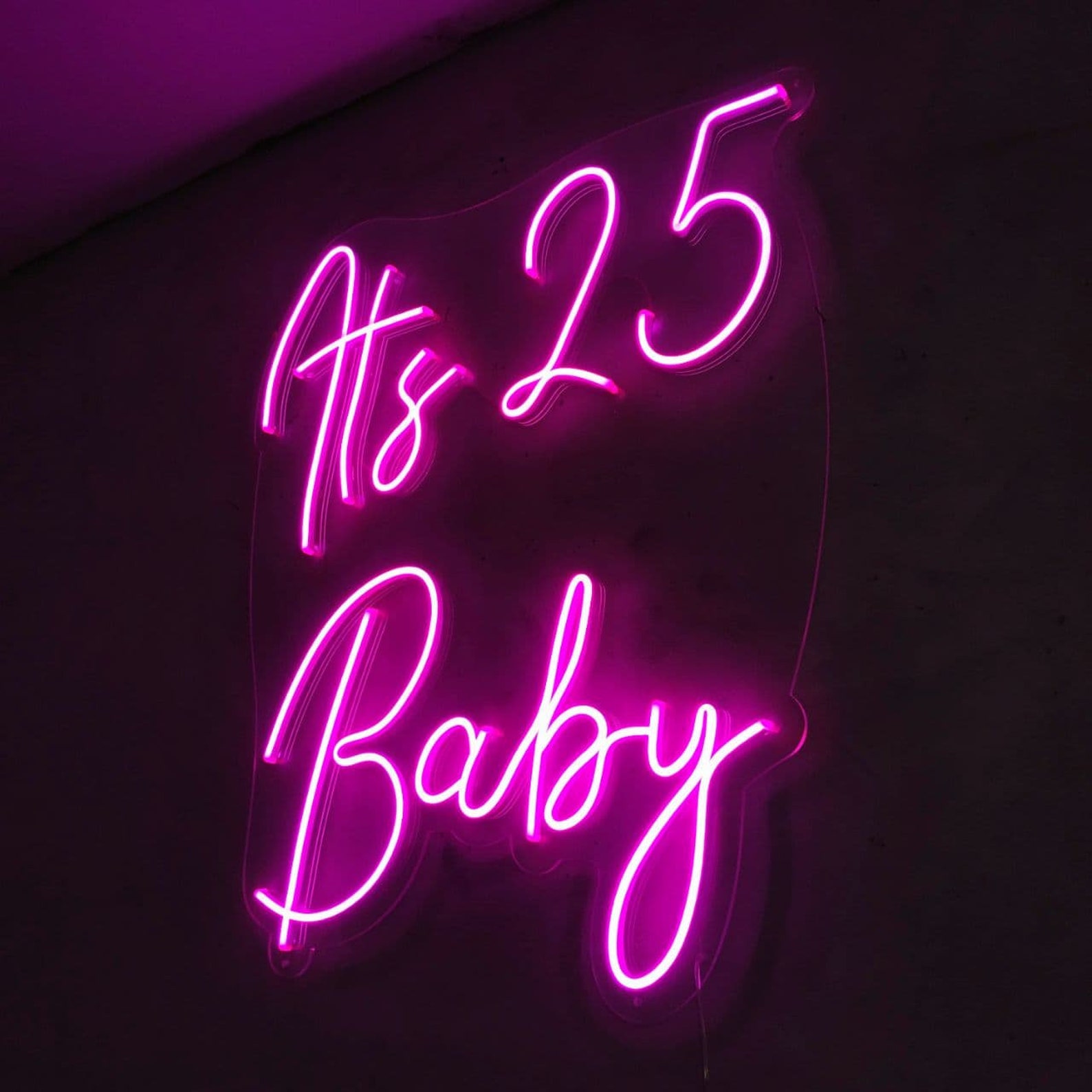 25th Birthday Neon Sign Custom LED Light Sign Birthday Party - Etsy