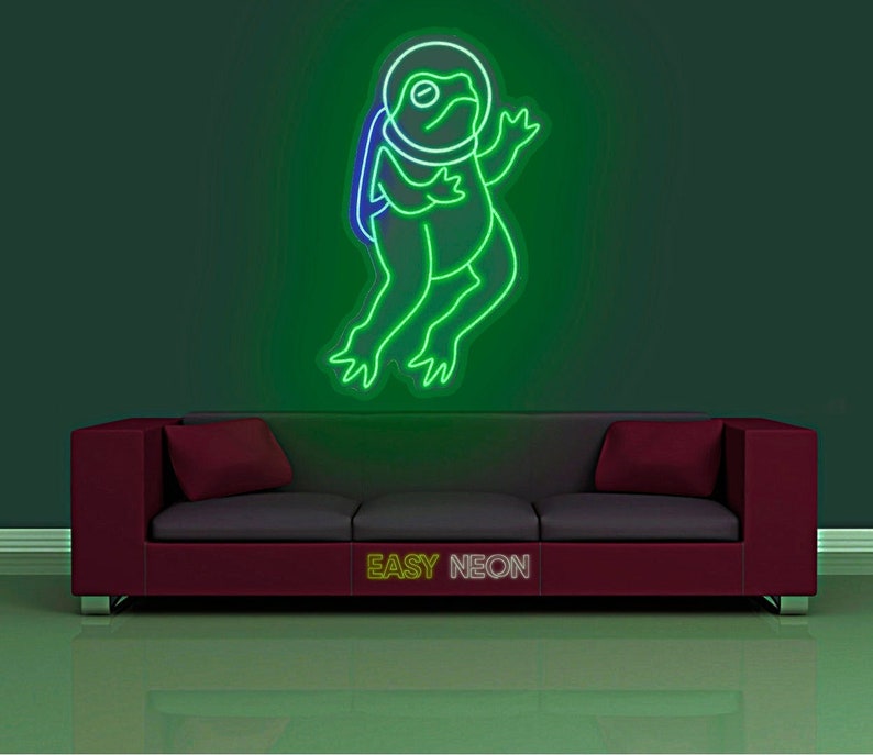 Crazy Frog Frog Astronaut LED Neon Sign Custom Neon Neon | Etsy