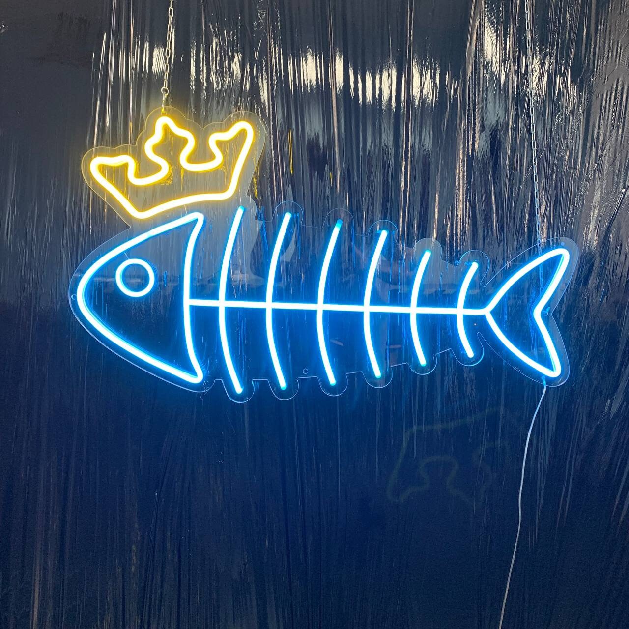 King Fish Neon Sign Fish Neon Light Fish Led Sign Fish Wall - Etsy