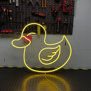 Duck Neon Sign, Kids Room Decor, Rubber Duck - Led Light Sign, Custom ...