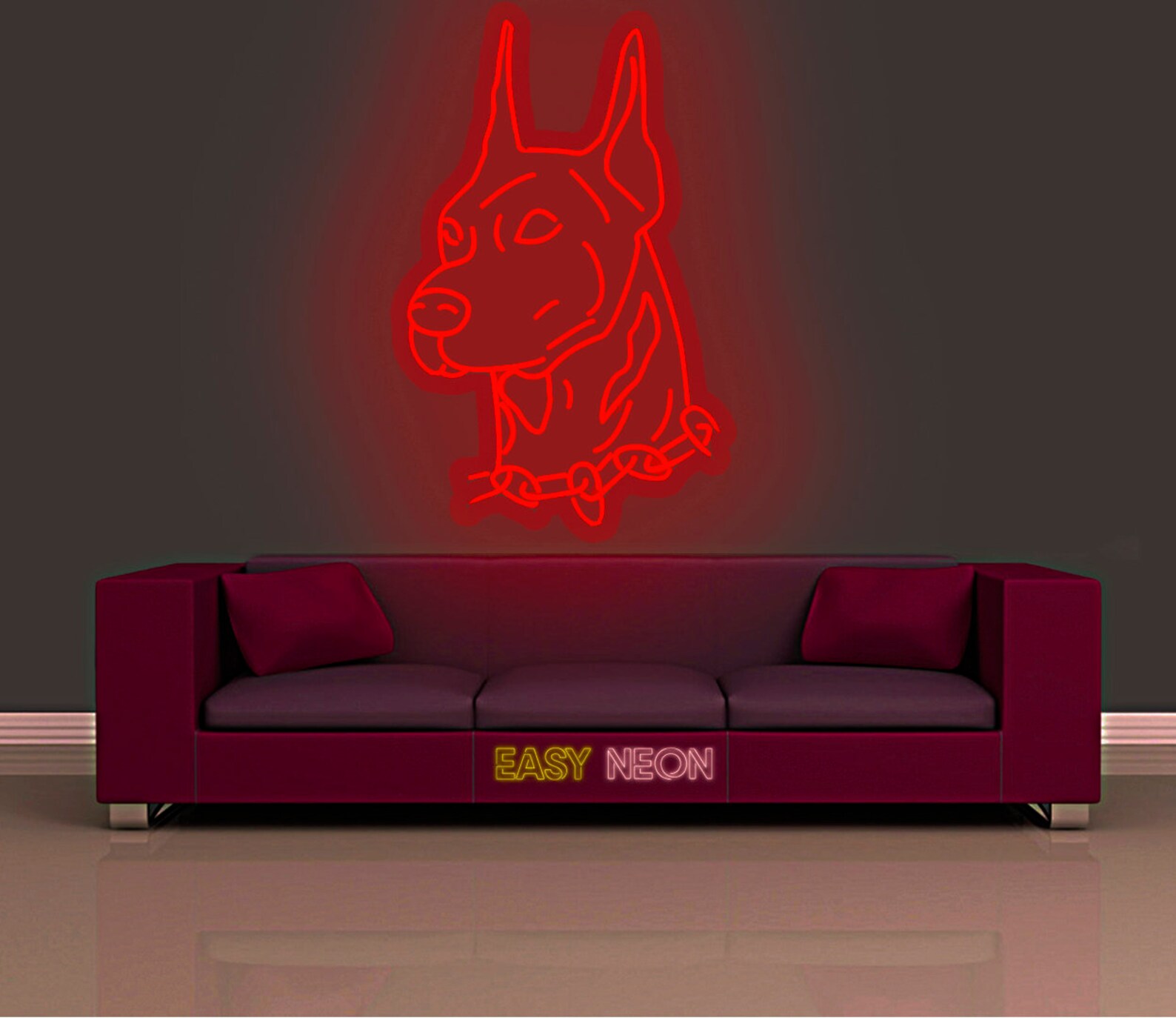 Doberman LED Neon Sign Dog Neon Sign Custom Neon Sign Pet - Etsy