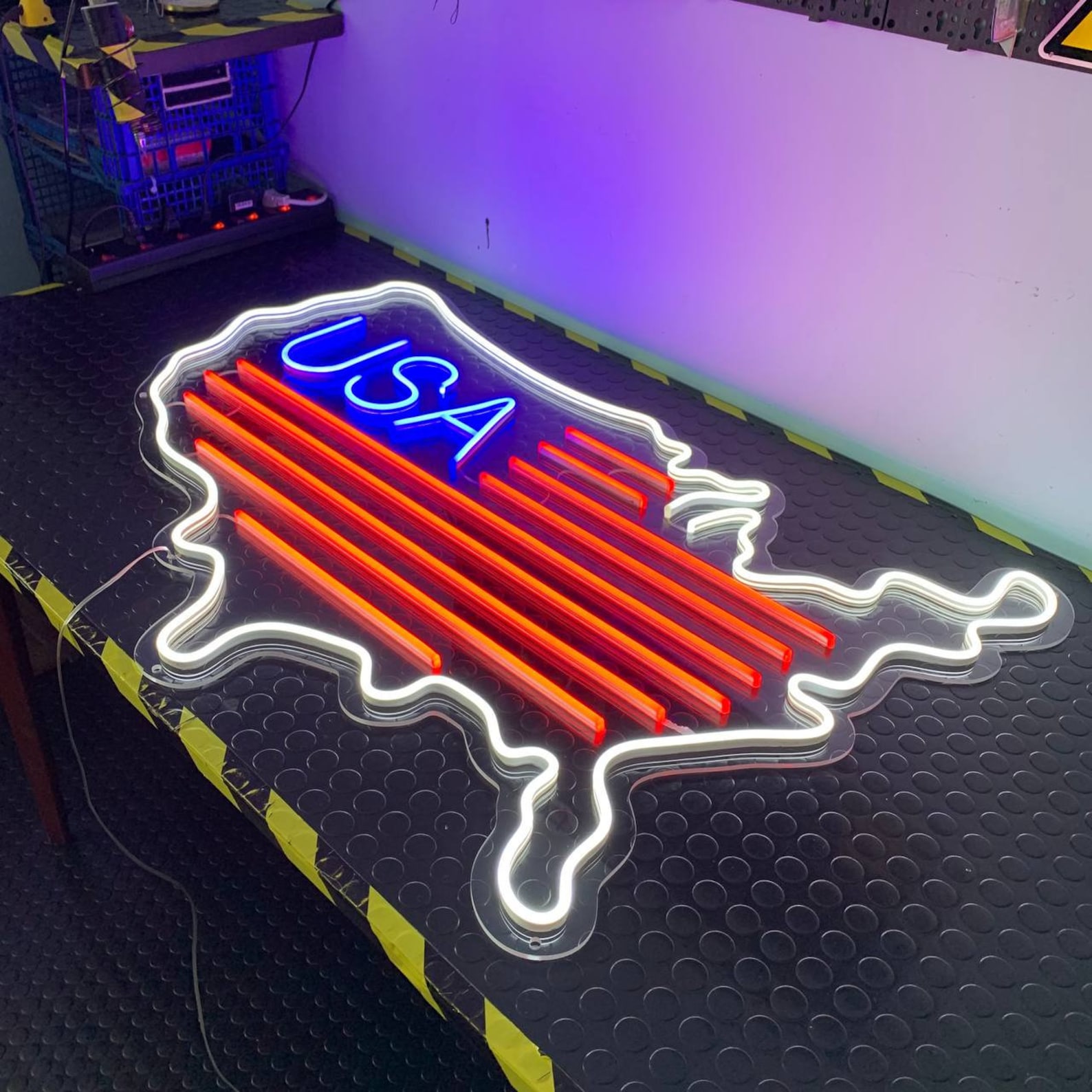 USA Neon Sign. Flag Light up Neon Wall Art Wall Decoration - Etsy