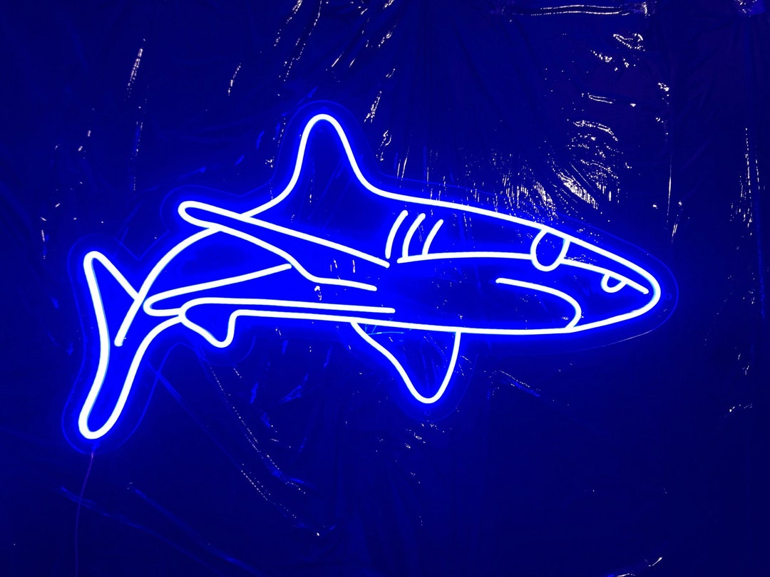 Blue Shark Neon Sign Custom Flex Neon Led for Home Event - Etsy