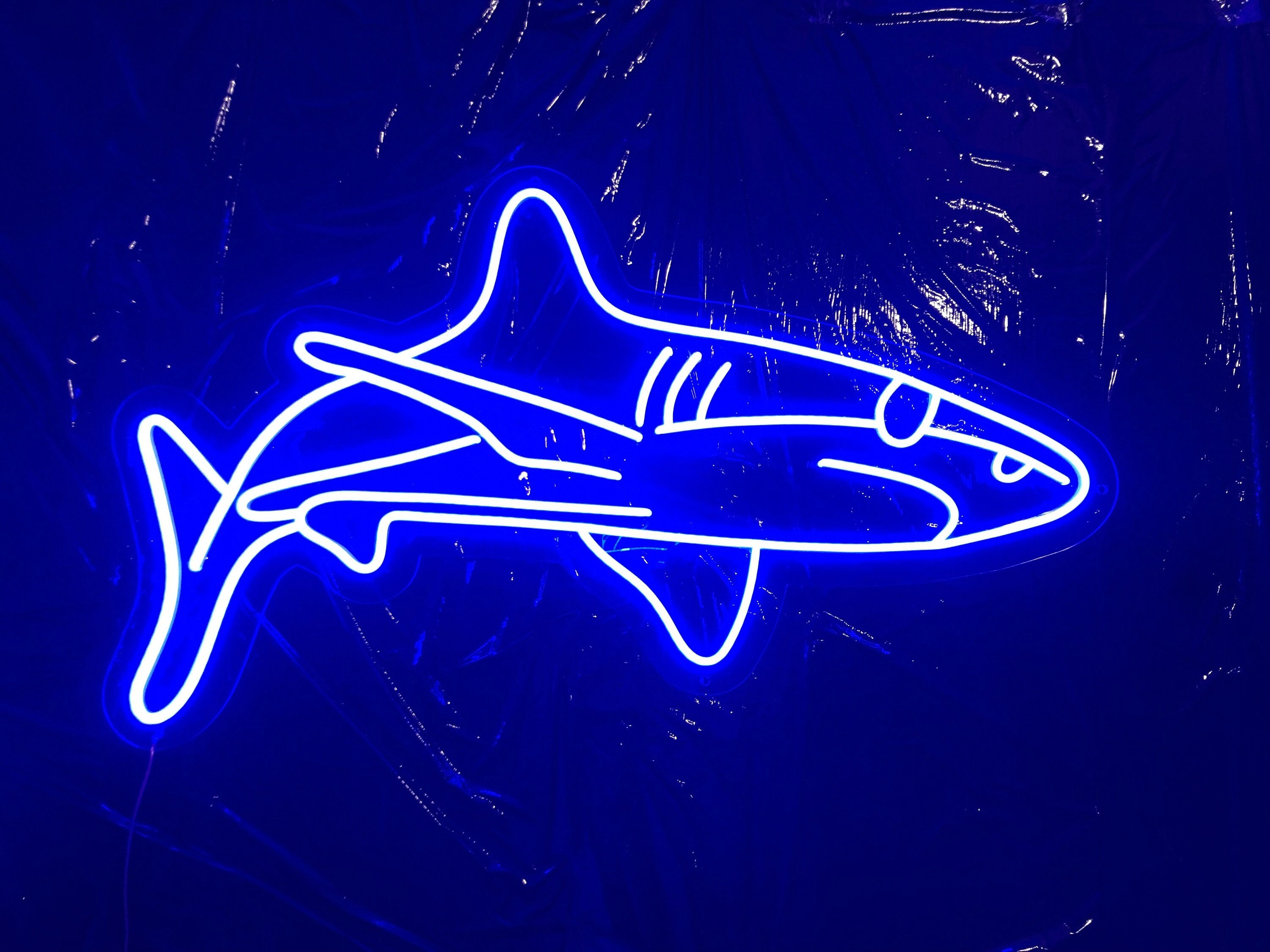 Blue Shark Neon Sign Custom Flex Neon Led for Home Event - Etsy