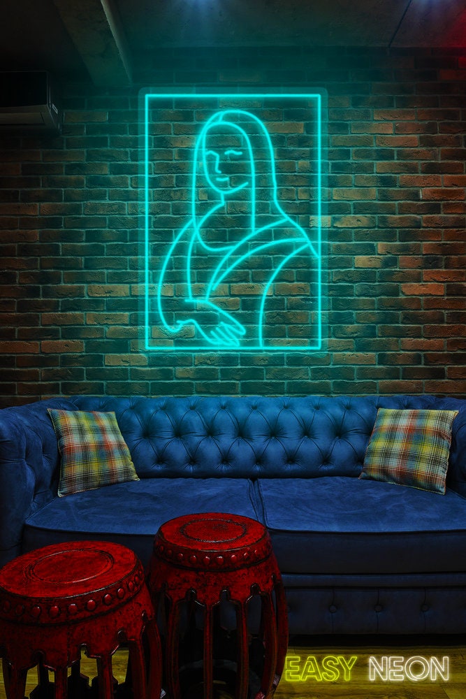 Mona Lisa LED Neon Sign Da Vinci Gioconda Portrait Neon - Etsy