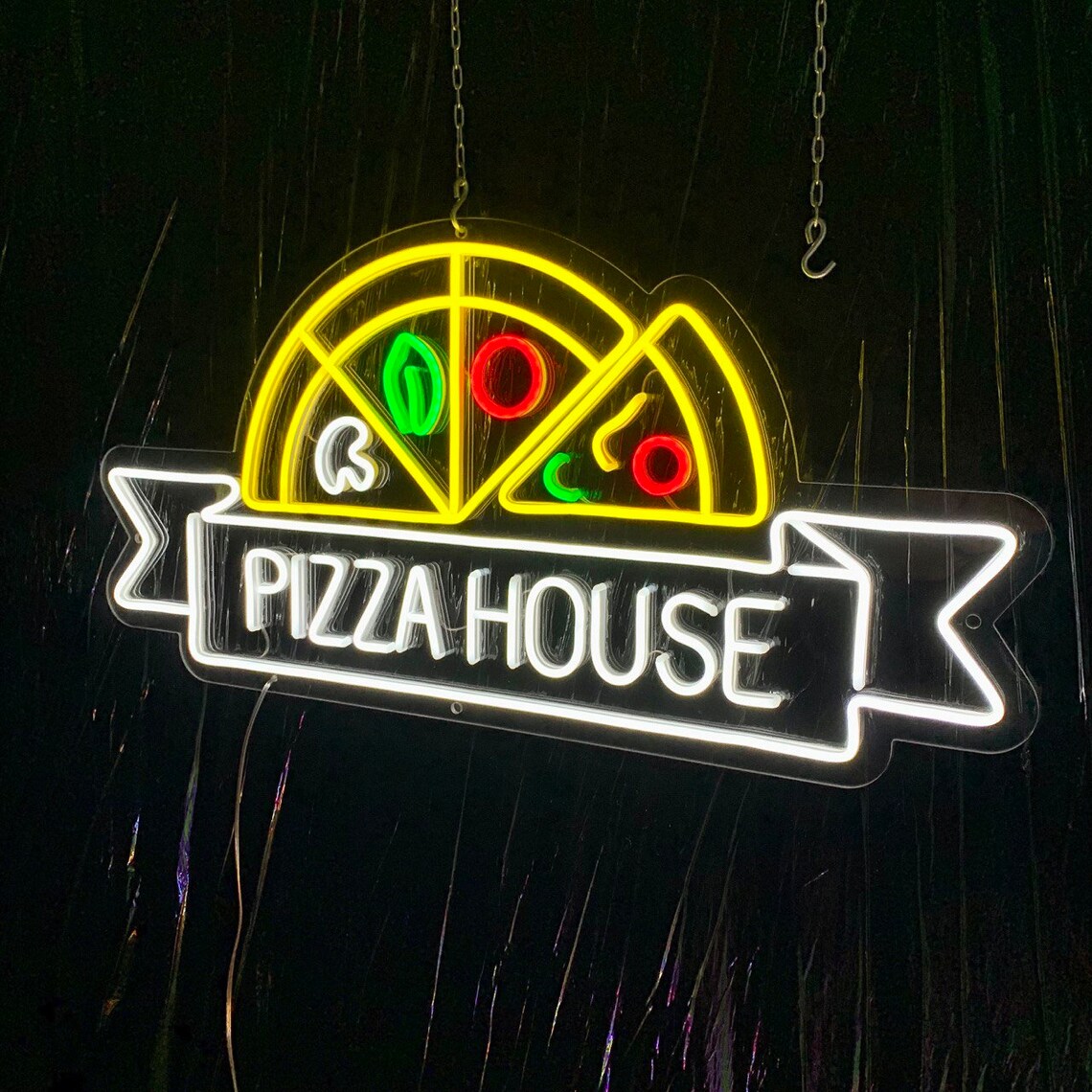 Pizzeria Neon Sign Pizza Led Neon Sign Pizzeria Glows - Etsy