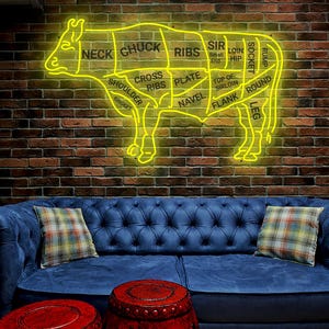 Cow Neon Sign, Butcher Sign Neon Light - Etsy