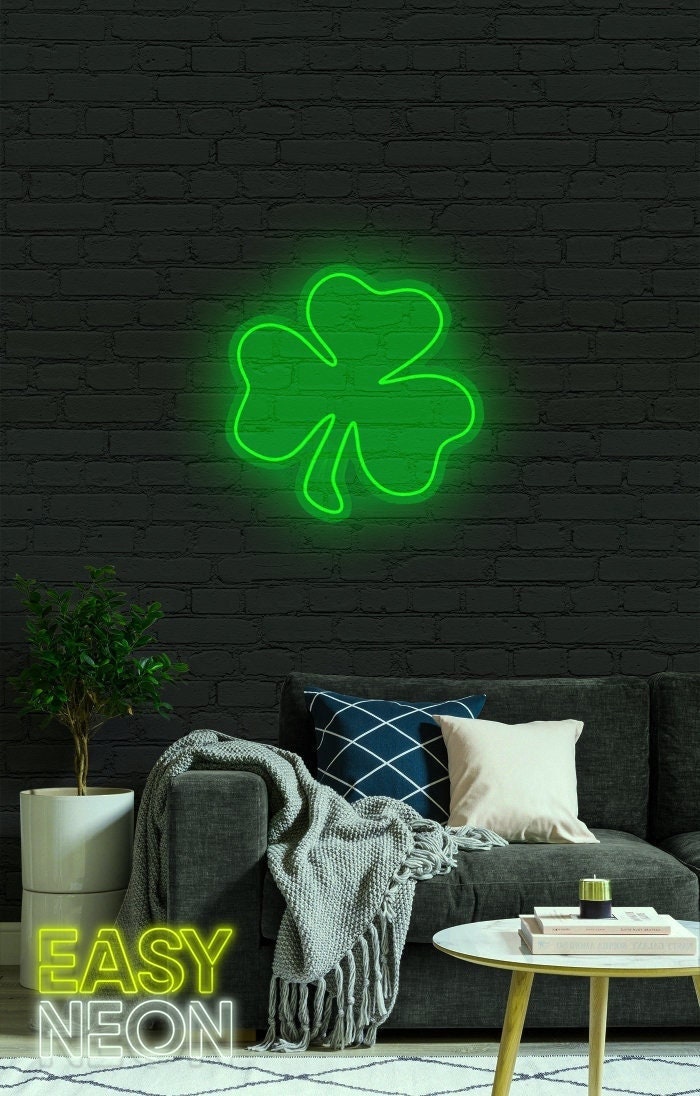 Clover Neon Sign Shamrock Neon Sign Leaf Led Light Clover - Etsy