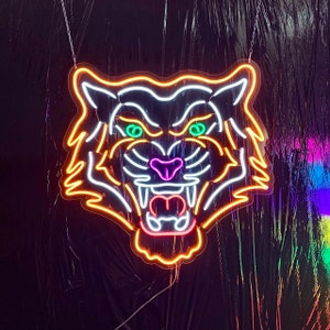 Tiger Head - LED Neon Sign, Wall Decor, Wall Sign, Neon Lights, Year of ...