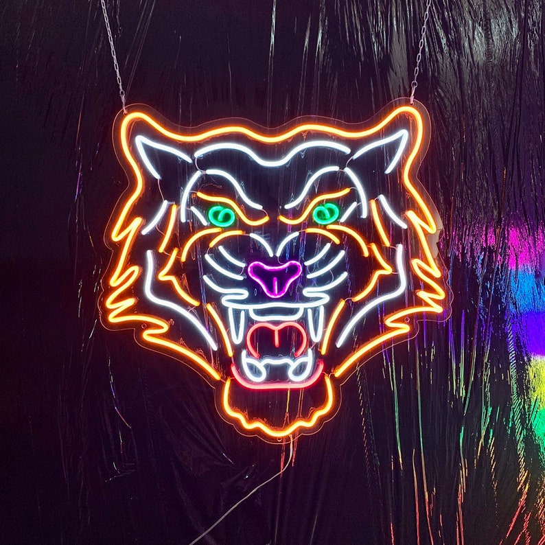 Tiger Head LED Neon Sign Wall Decor Wall Sign Neon - Etsy