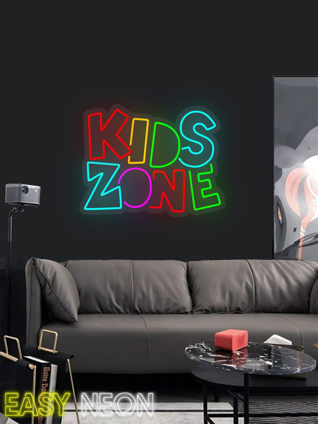 Kids Zone Neon Sign, Kids Room Decor - Etsy