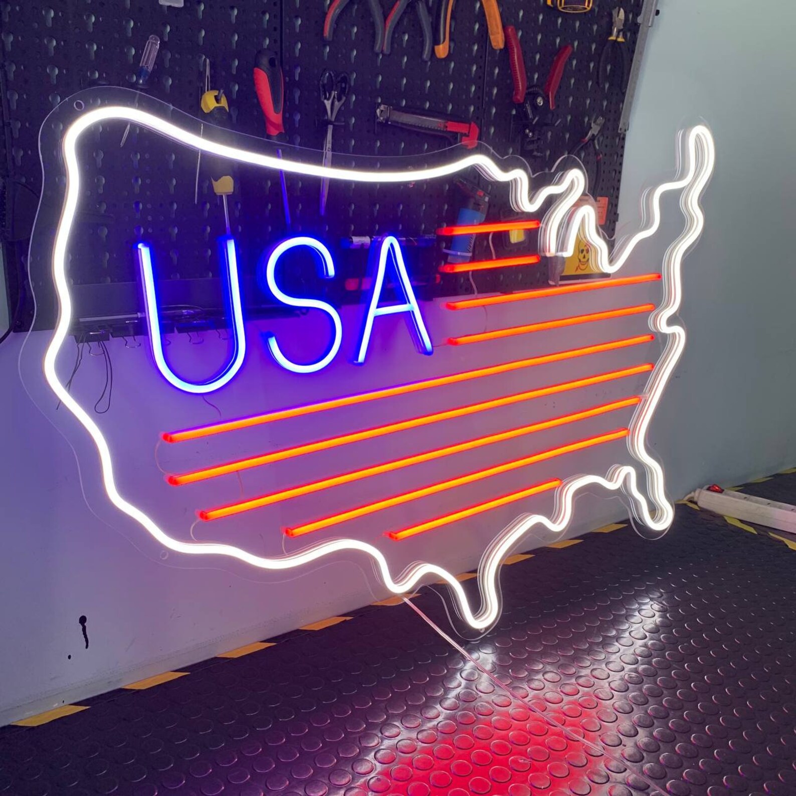 USA Neon Sign. Flag Light up Neon Wall Art Wall Decoration - Etsy
