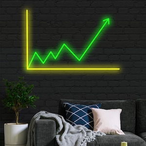 Neon Sign Stock Market Art Finance Gift Stock Trading Infographics ...