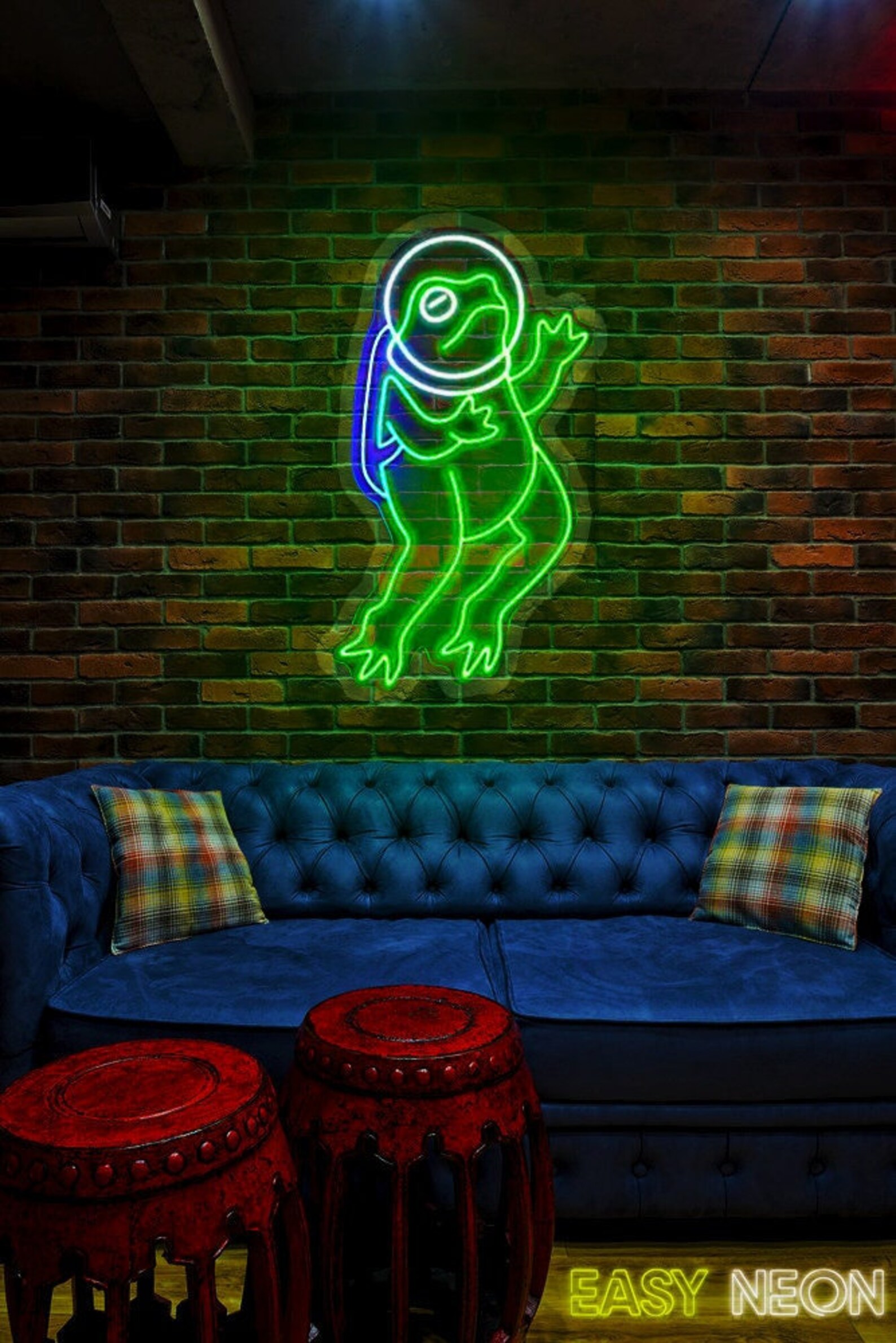 Crazy Frog Frog Astronaut LED Neon Sign Custom Neon Neon - Etsy