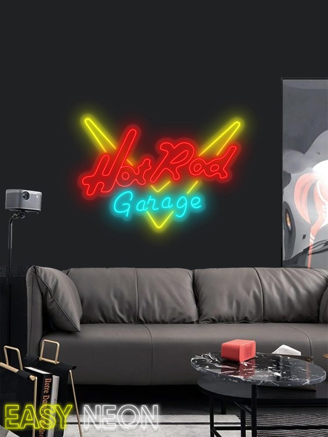 GARAGE HOT ROD Neon Sign, Garage Neon Sign, Hot Rod Neon Sign - Etsy