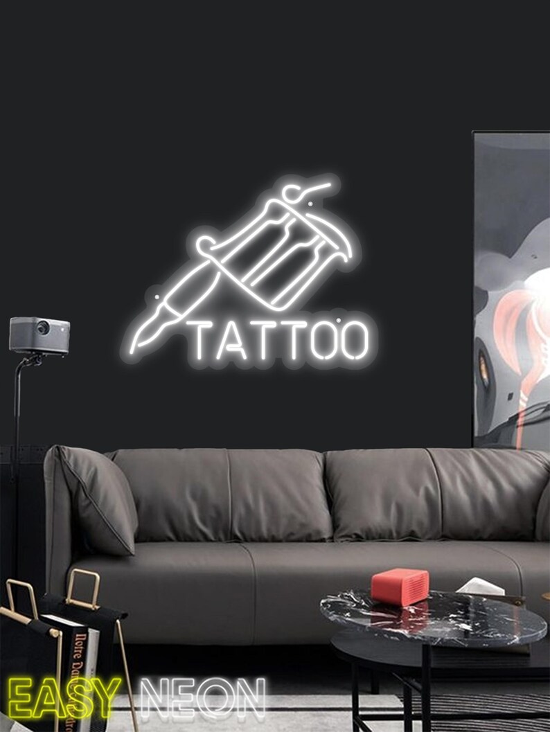 Tattoo Neon Sign – LED Wall Light for Tattoo Studio, Barbershop or ...