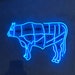 Cow Neon Sign Butcher Sign Neon Light Meat Neon Light Sign - Etsy