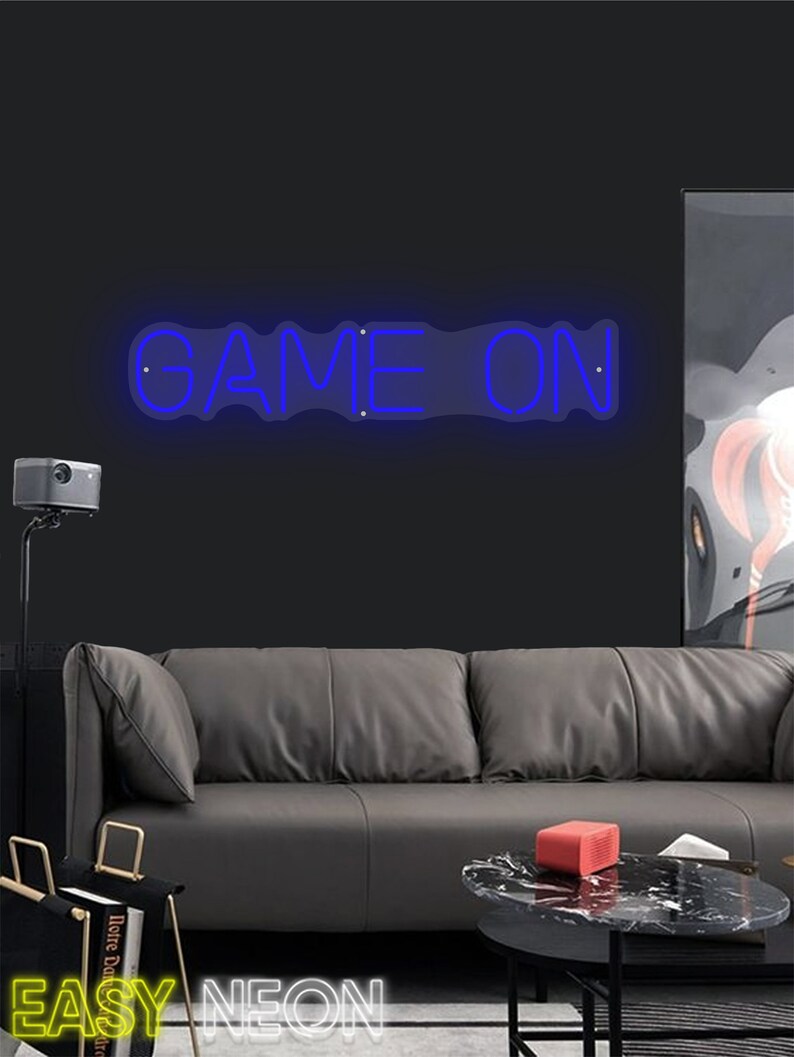 Game on LED Neon Sign Play on Neon Bedroom Neon Sign Led - Etsy