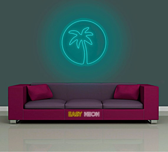 Palm Neon Sign Tree Neon Sign Beach Neon Sign Coconut Tree | Etsy