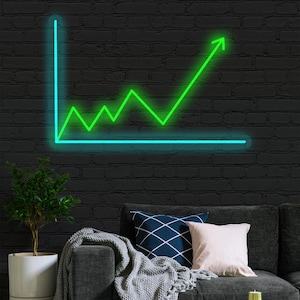 Neon Sign Stock Market Art Finance Gift Stock Trading Infographics ...