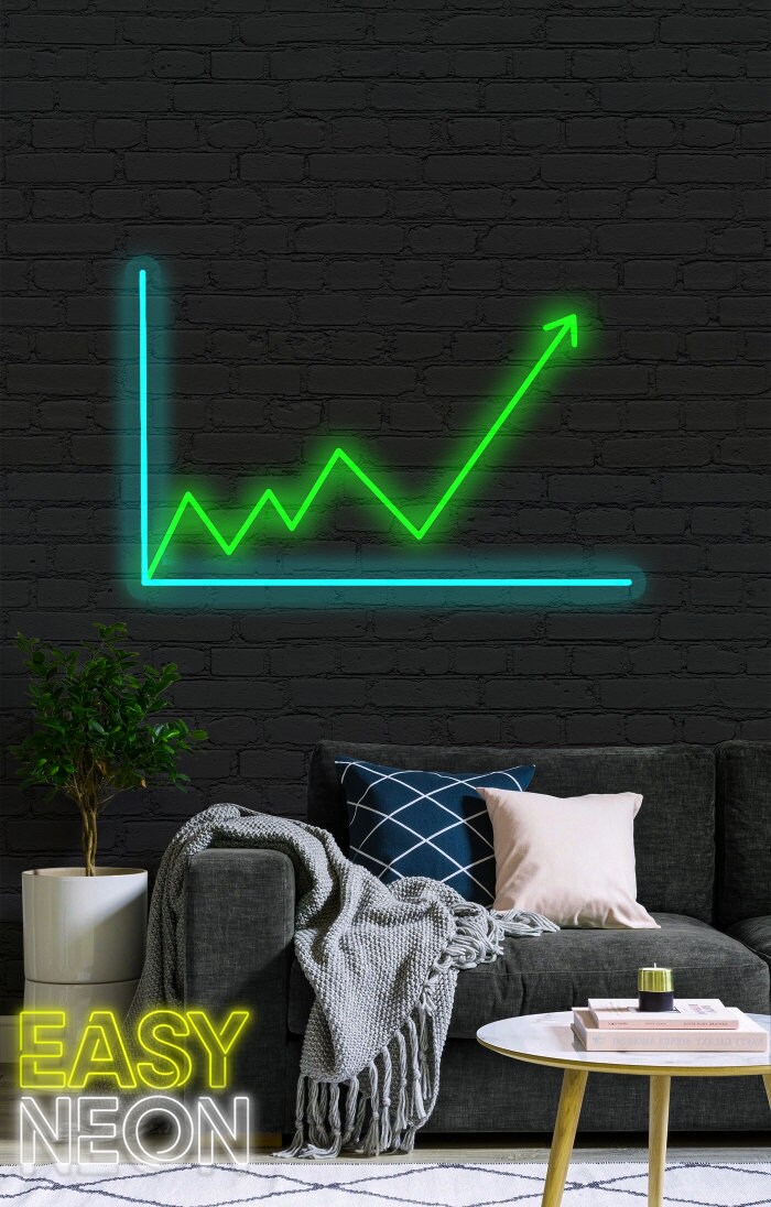 Stock Market Neon Sign LED Wall Light – Finance Office Startup Business ...