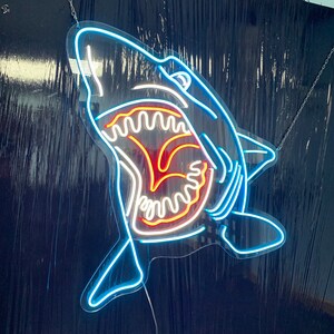 Shark Neon Sign / Shark LED Light / Custom Neon Sign / Shark LED Lights ...