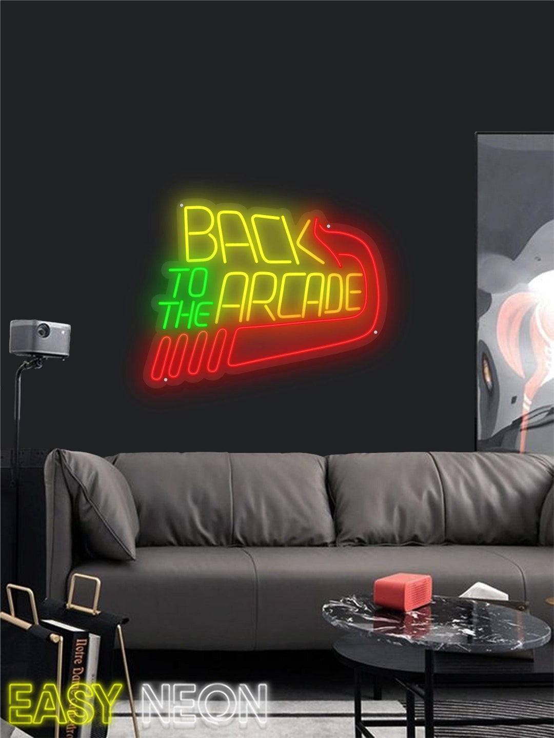 Back to the Arcade Neon Sign Retro Neon Arcade Sign Arcade Neon Light ...