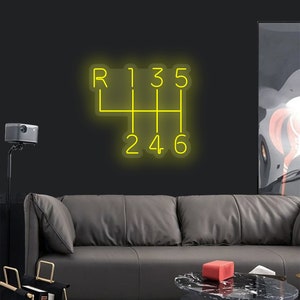 Car Transmission Neon Sign, Gearbox Neon Sign, Speed Gear Neon Sign ...