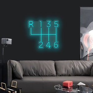 Car Transmission Neon Sign, Gearbox Neon Sign, Speed Gear Neon Sign ...