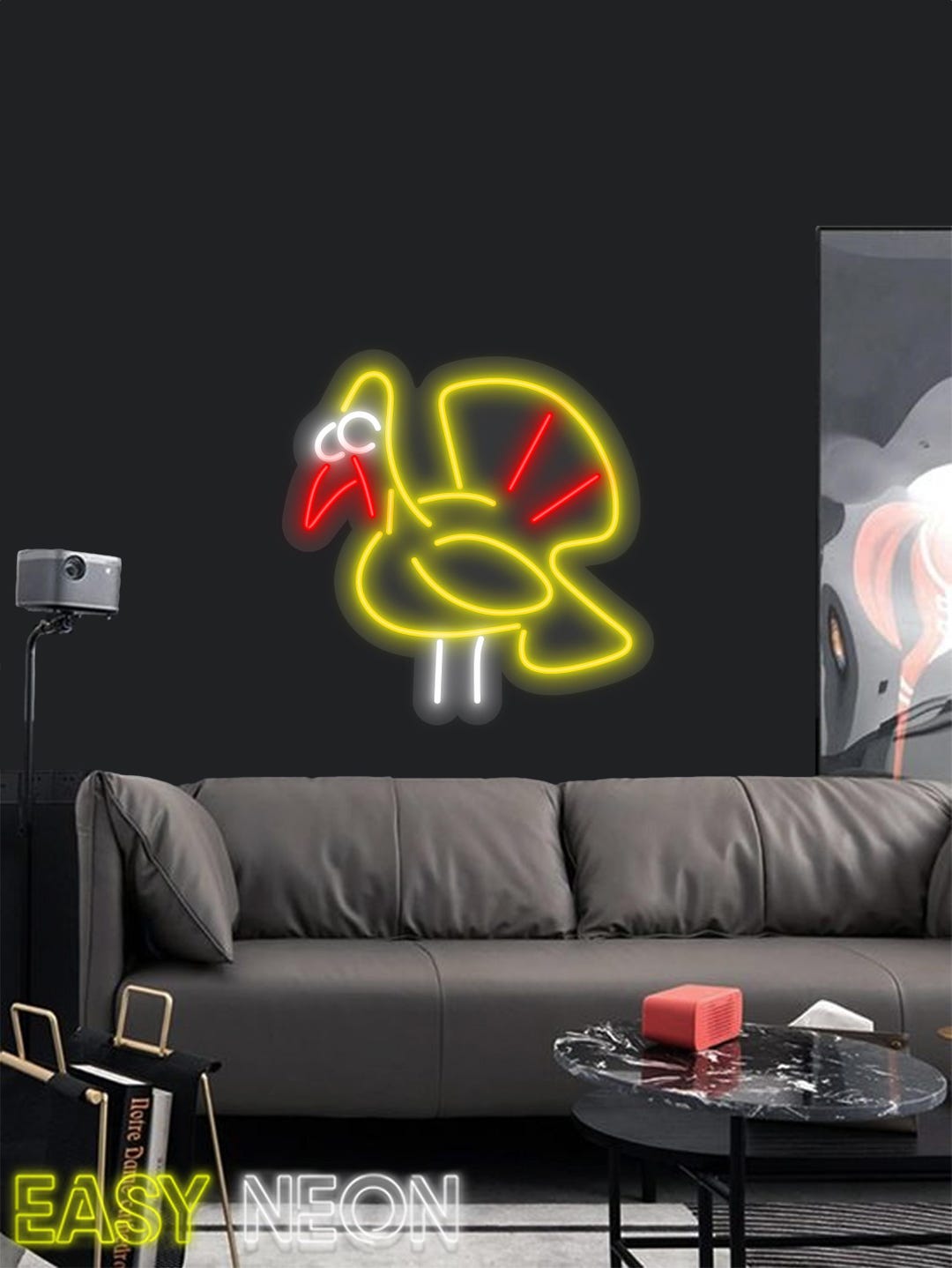 Neon Turkey Sign, LED Thanksgiving Sign, Neon Turkey Sign, Custom ...